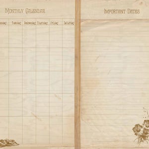 Digital Vintage Planner Printable, Steampunk Style, Victorian Images ...