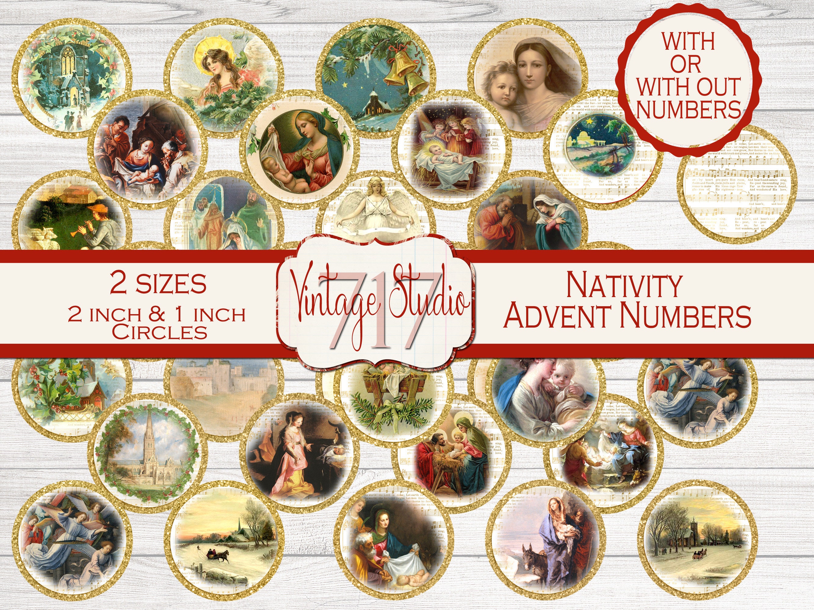 Advent Nativity Numbers, Religious December Daily, Christmas Labels, 2 ...
