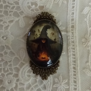 Victorian Witches Brooch, Witch Gift, Halloween or Anytime, Inspired ...