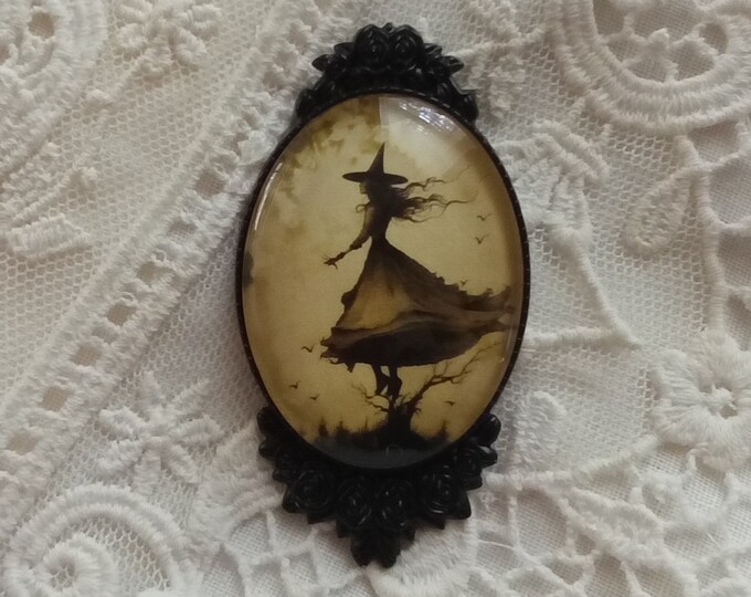 Victorian Witches Brooch, Witch Gift, Halloween or Anytime, Inspired ...