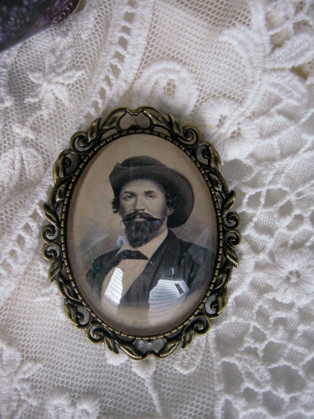 General John Hunt Morgan Cameo Brooch: Historical Lapel Pin, Wonderful ...