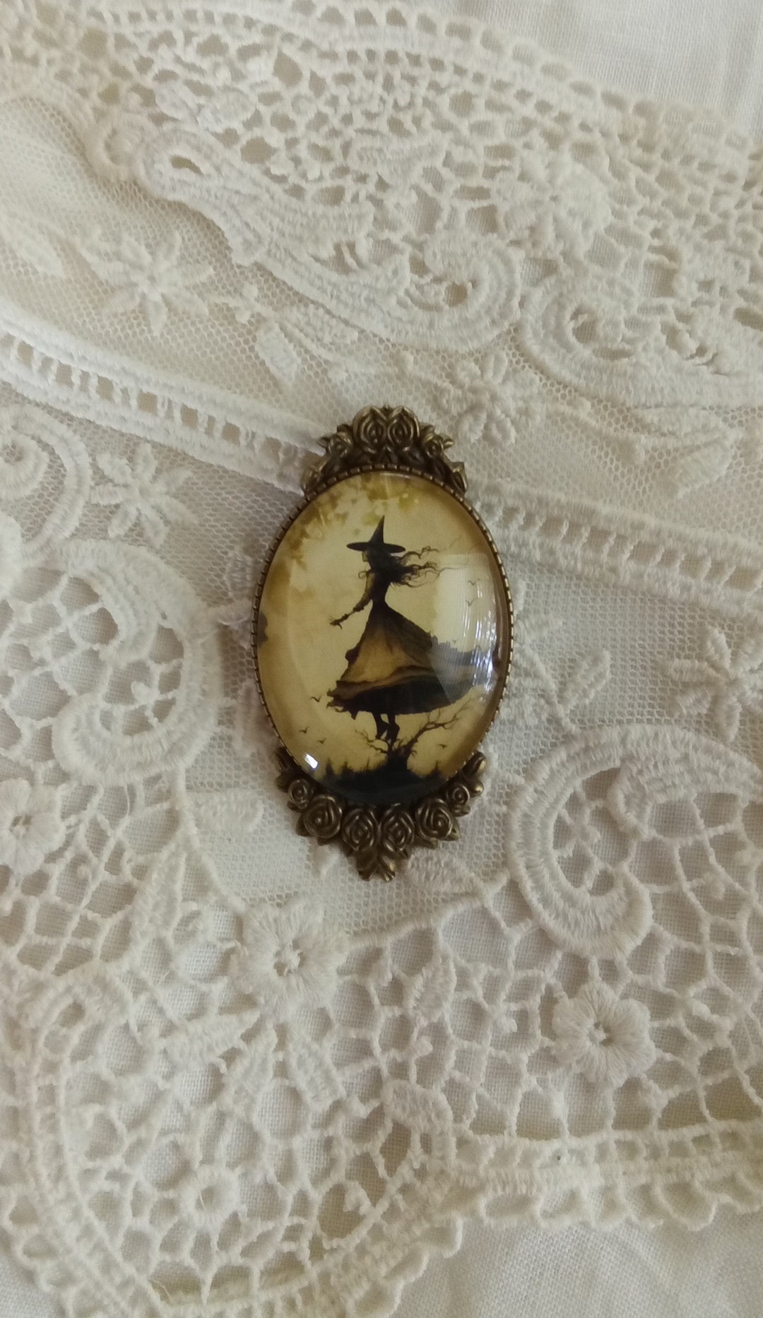 Victorian Witches Brooch, Witch Gift, Halloween or Anytime, Inspired ...