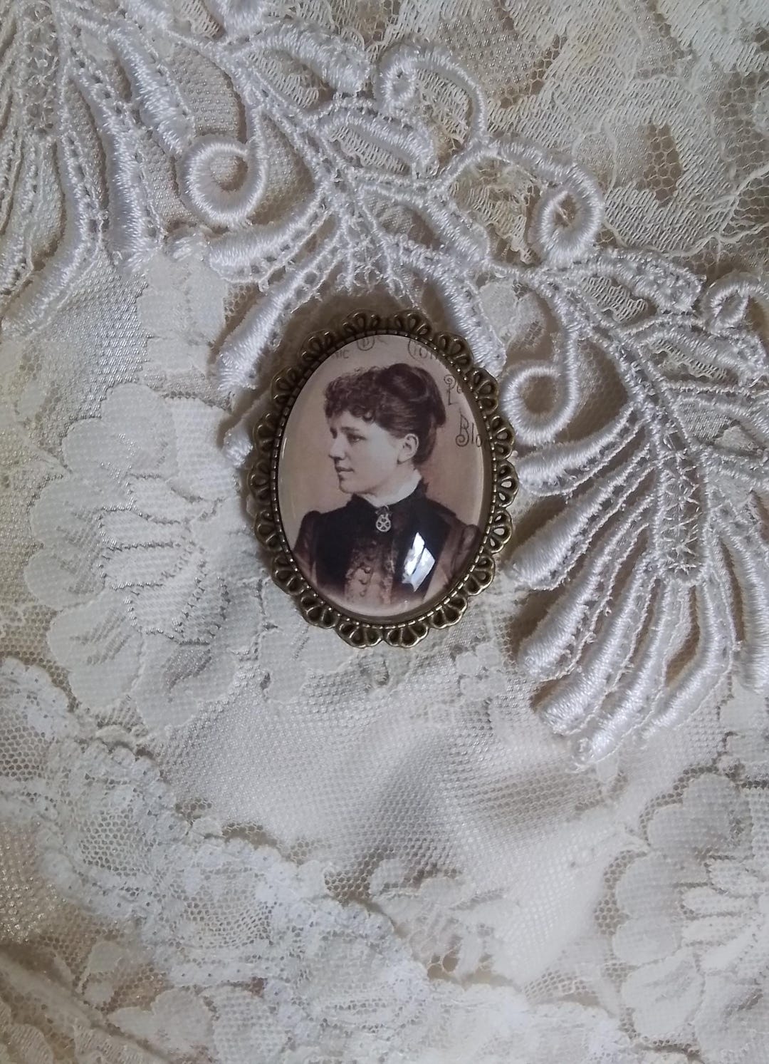 Winnie Davis Cameo Brooch: Civil War Historical Image, Reenactor, UDC ...