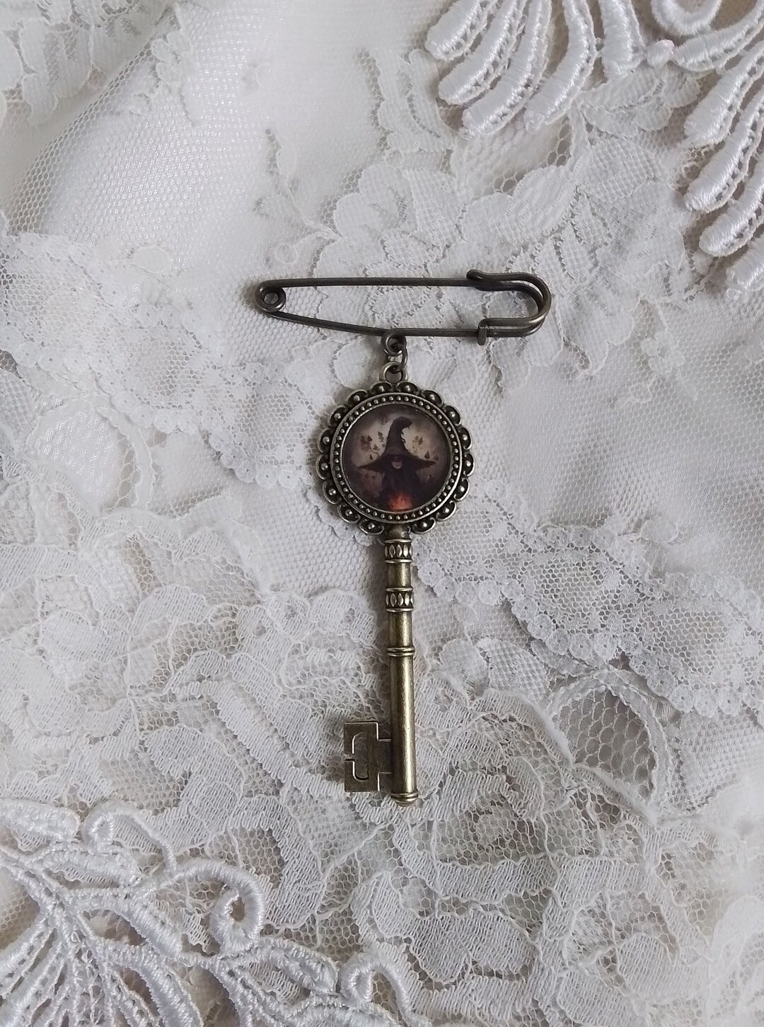 Victorian Witches Brooch, Witch Gift, Halloween or Anytime, Practical ...