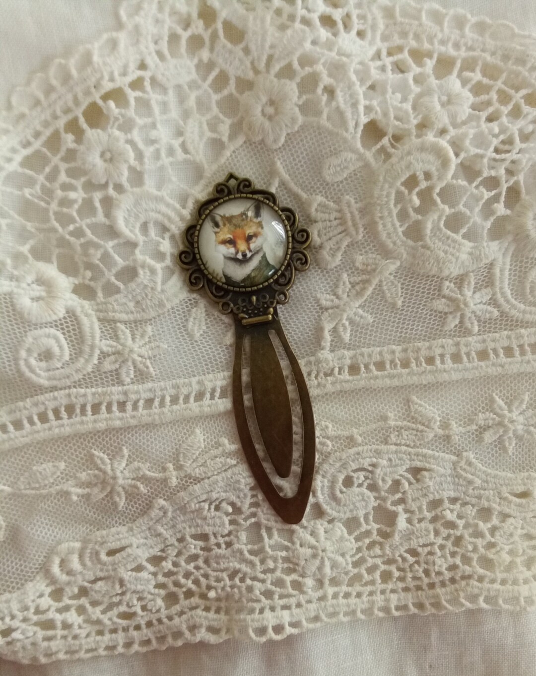 Victorian Lady Fox Bookmark, Anthropomorphic Art, Bibliophile Gift ...