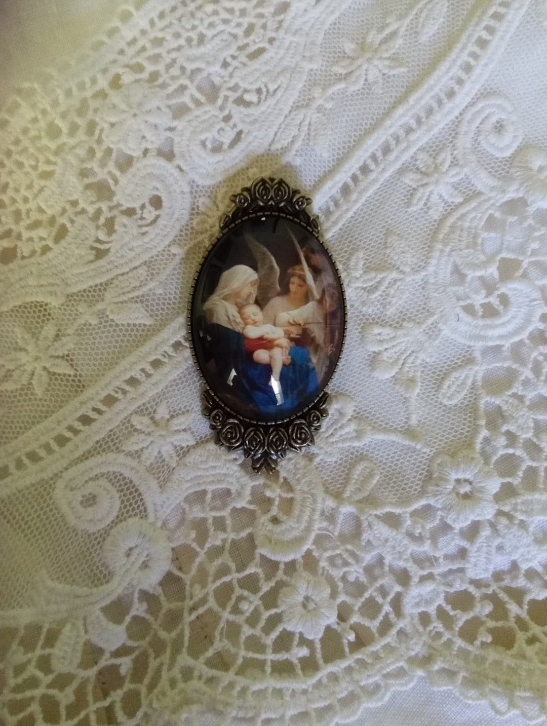 Song of the Angels Cameo Brooch: William Adolphe Bouguereau Fine Art ...