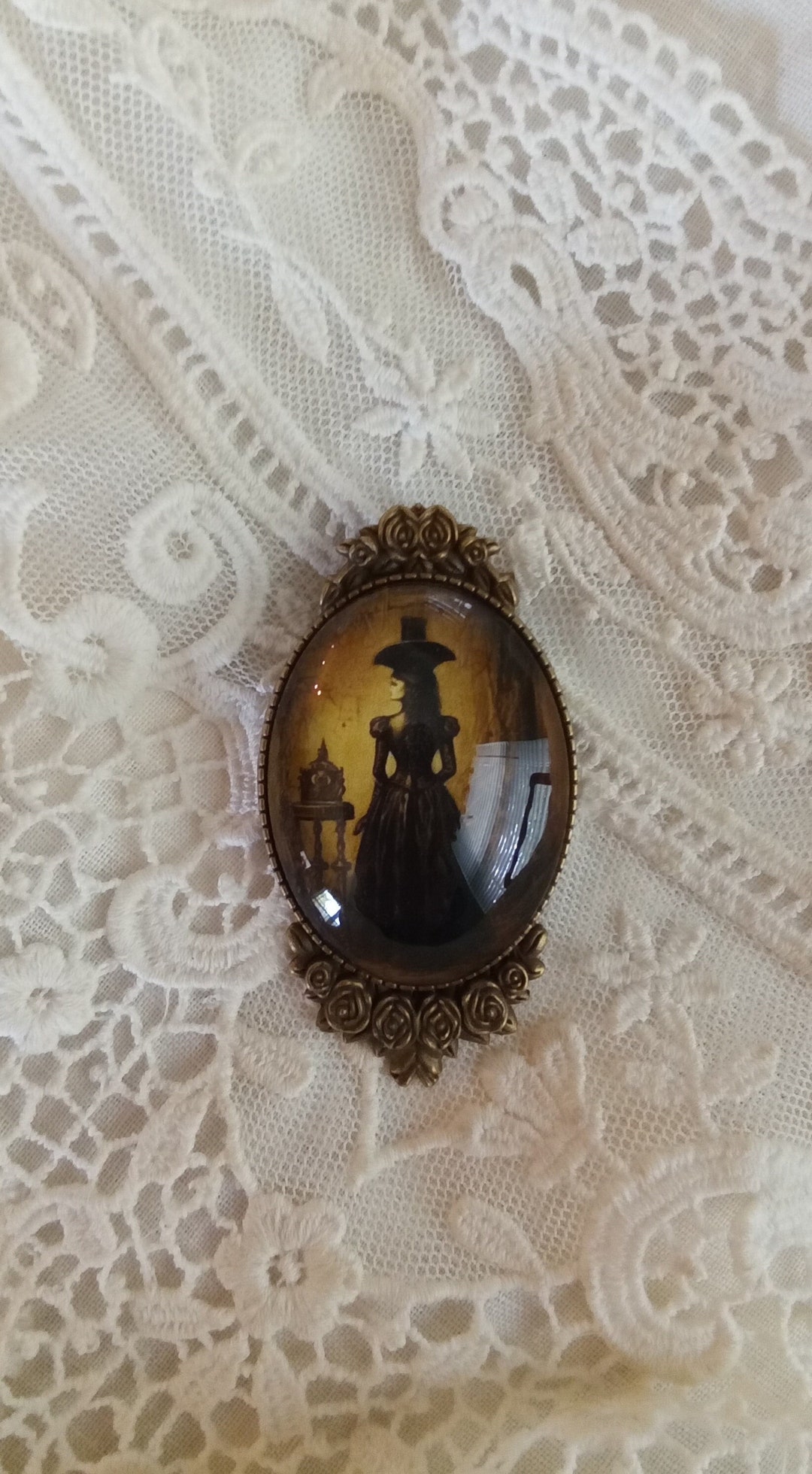 Victorian Gothic Witches Brooch, Halloween or Anytime, Inspired Gift ...