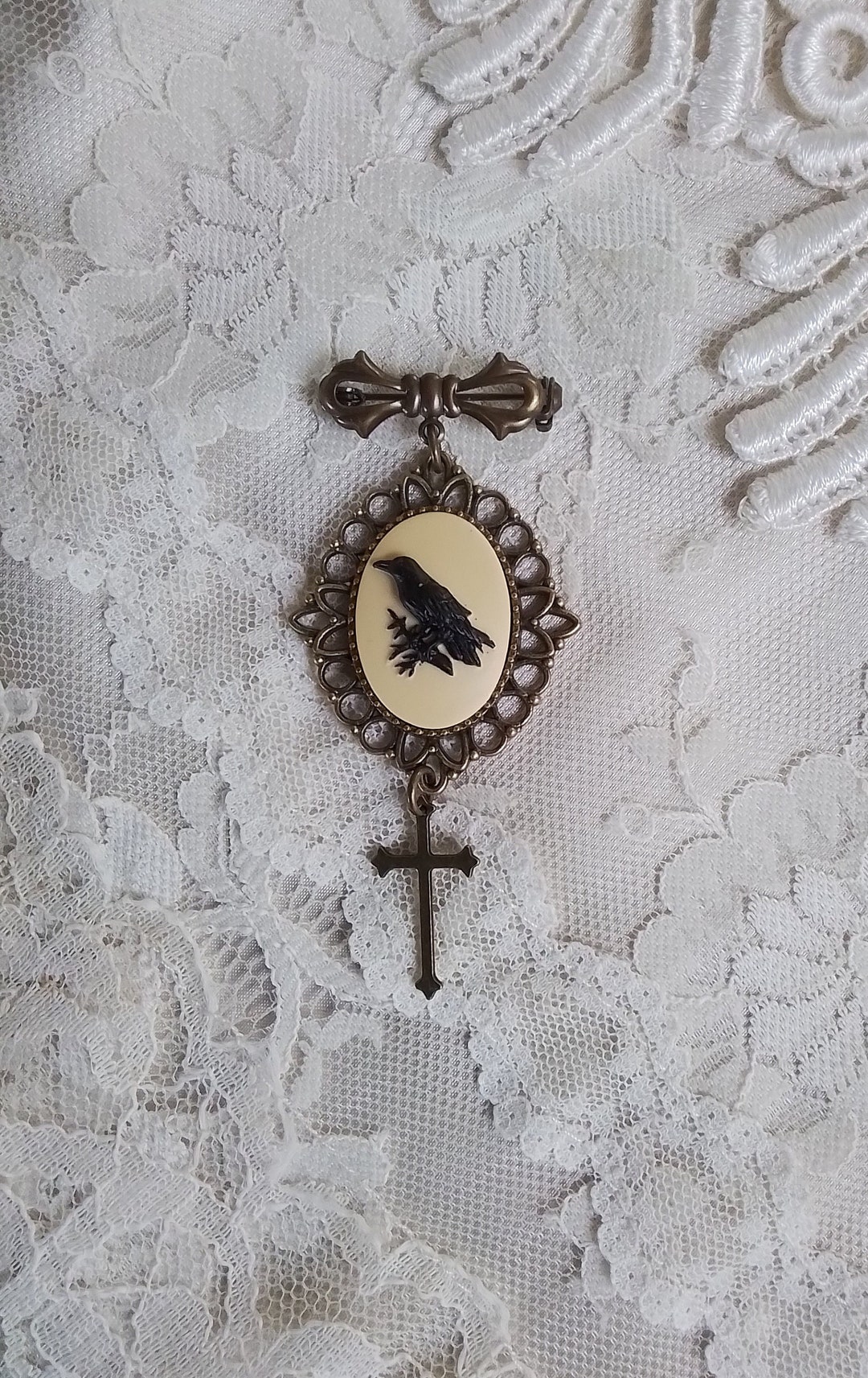 Victorian Raven Brooch, Crow Jewelry, Bird Lover Gift, Victorian Gothic ...