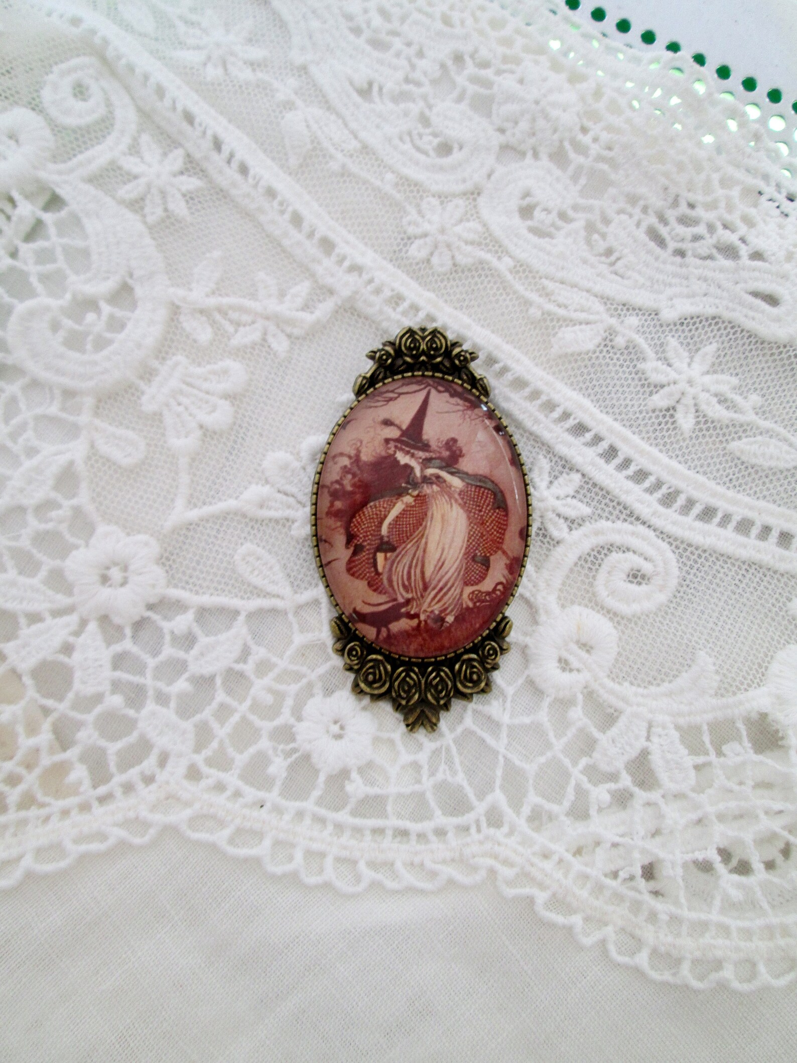 Victorian Witches Brooch Practical Magick-ally Halloween or - Etsy