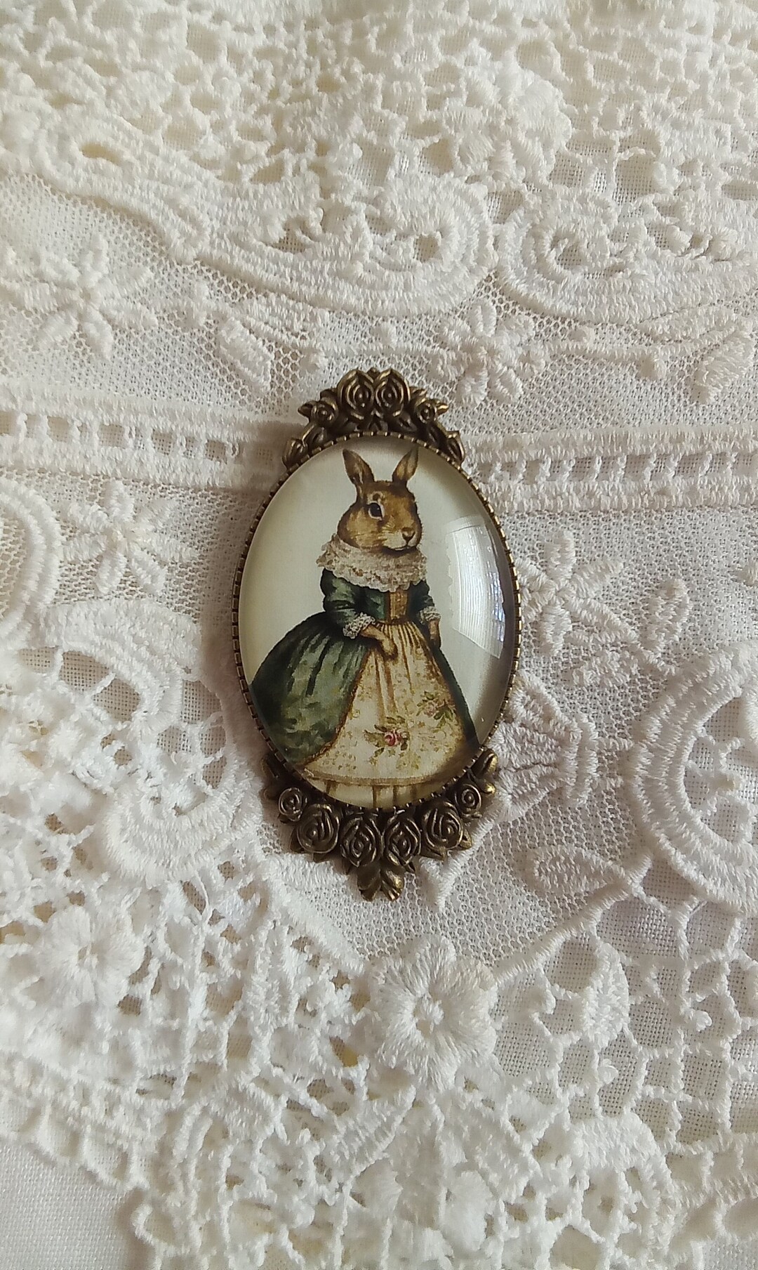 Victorian Rabbit Gift, Rabbit Jewelry, Rabbit Brooch, Bunny Gift, Bunny ...