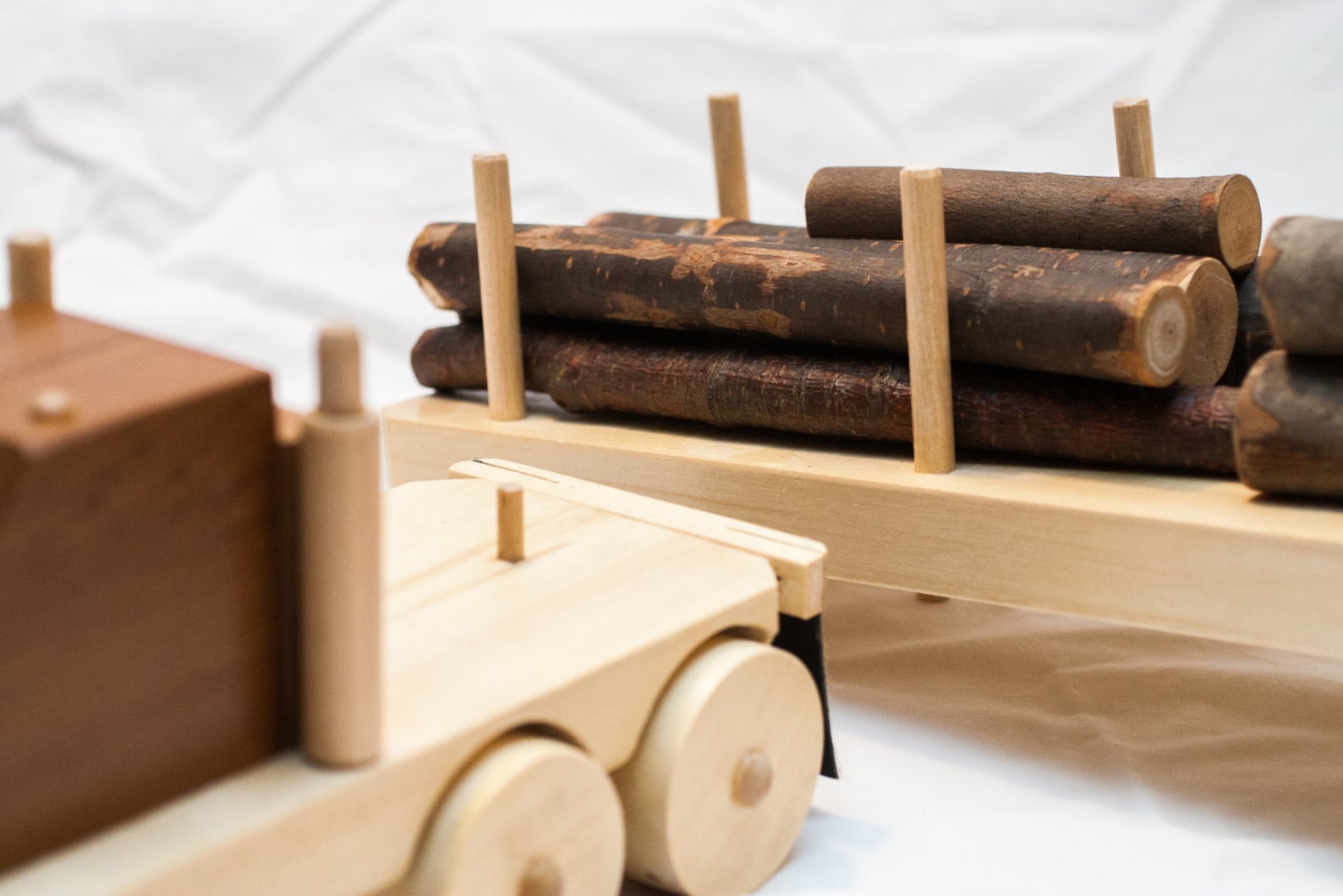 Wood Toy Log Truck - Etsy