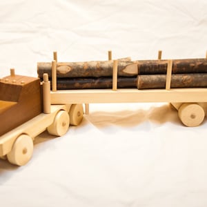 Wood Toy Log Truck - Etsy