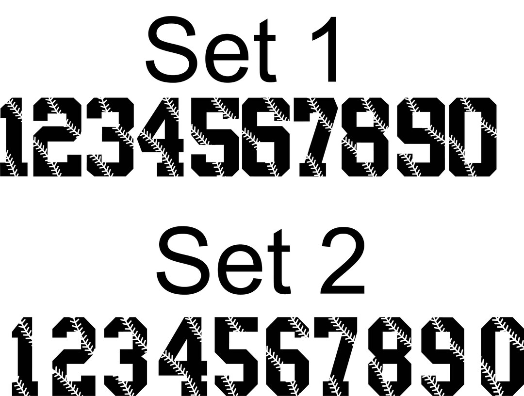Sports Number Stencils, Number Stencils, Baseball Stencils - Etsy
