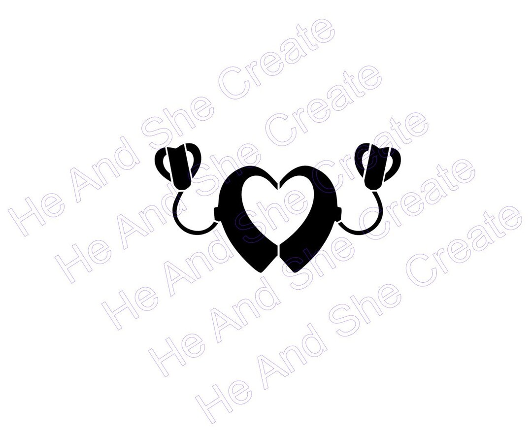 Sign Language Stencil, Cochlear Implant Heart Stencil, Hearing Aid ...