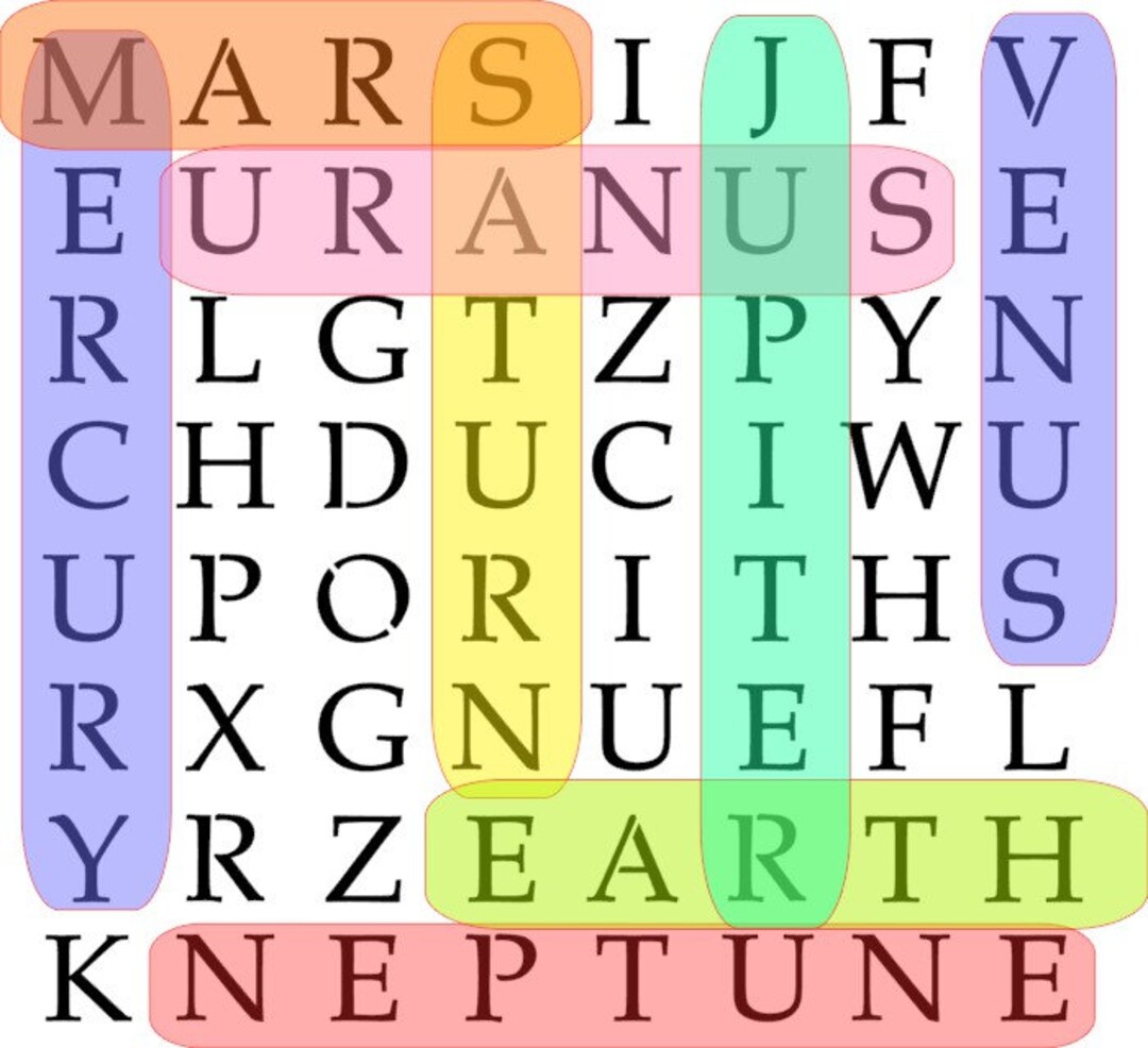 Planets Word Find, Word Search, School PYO, PYO Cookie, PYO Stencil ...