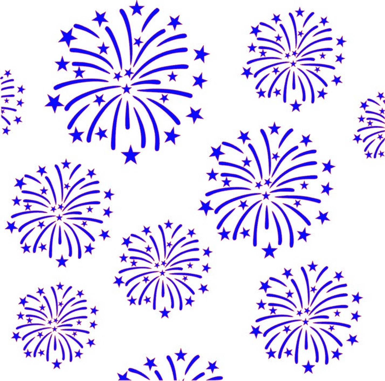 Firework Stencil. 4th of July | Etsy