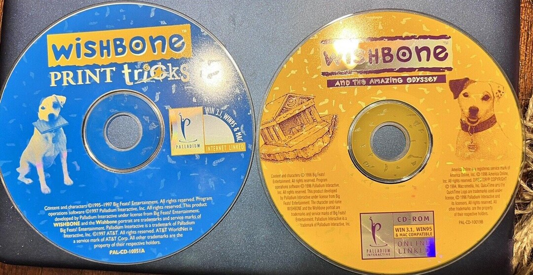 Wishbone Amazing Odyssey Computer PC Game CD and Print Tricks Lot of 2 ...