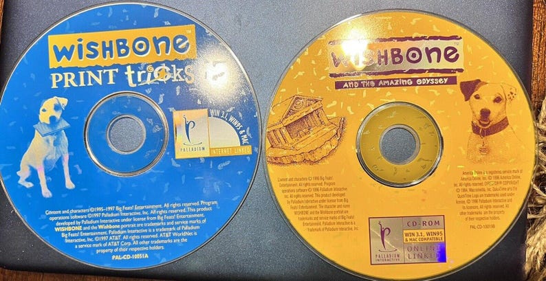 Wishbone Amazing Odyssey Computer PC Game CD and Print Tricks Lot of 2 ...