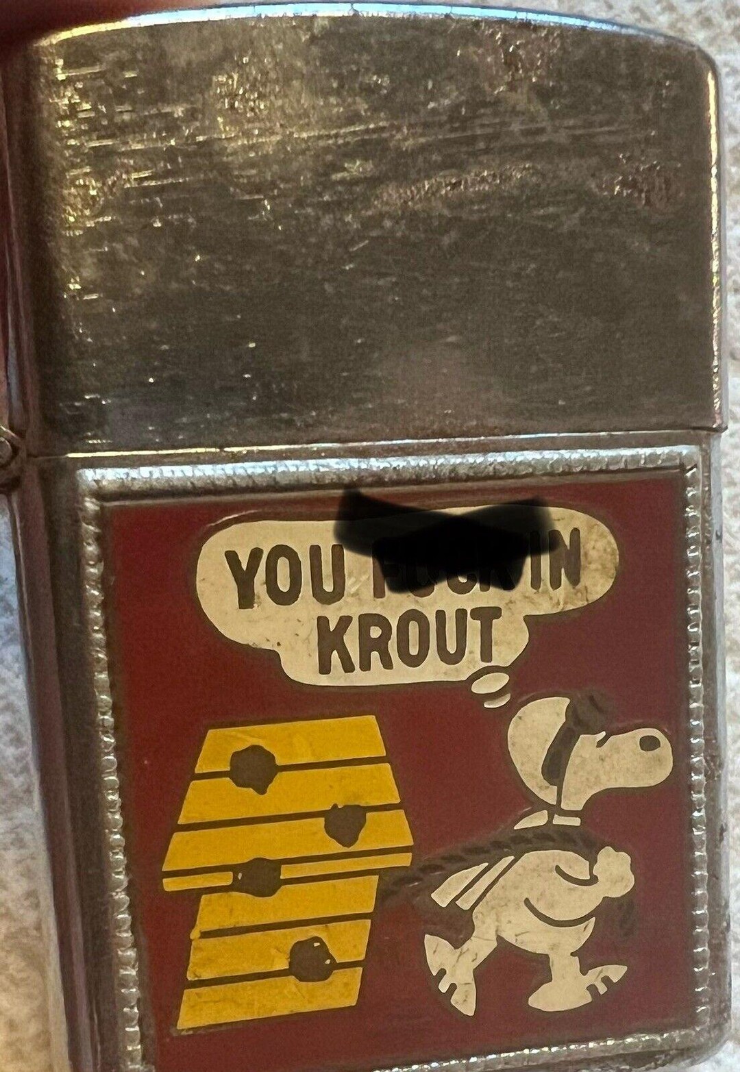 Vintage World W.W.I.I. WW2 Era Snoopy Doghouse Dog Pilot Lighter JAPAN ...