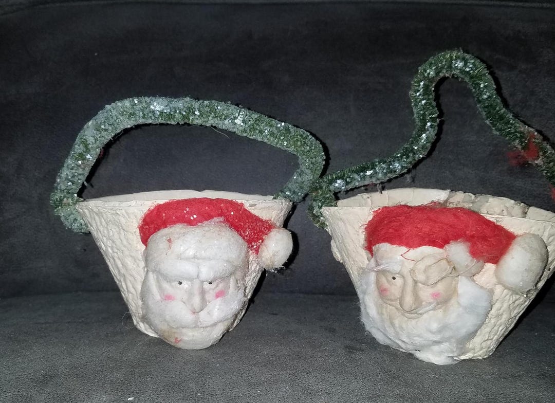 Victorian Set of 2 Dept 56 Santa Baskets - Etsy