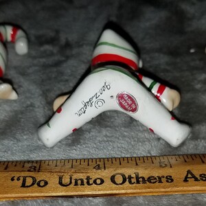 Vintage Geo Z Lefton Set of 3 Pixie Elves Candy Cane Figurines - Etsy