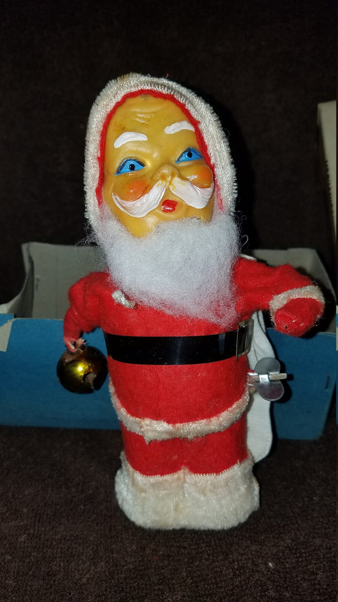Vintage Wind up Mechanical Santa - Etsy