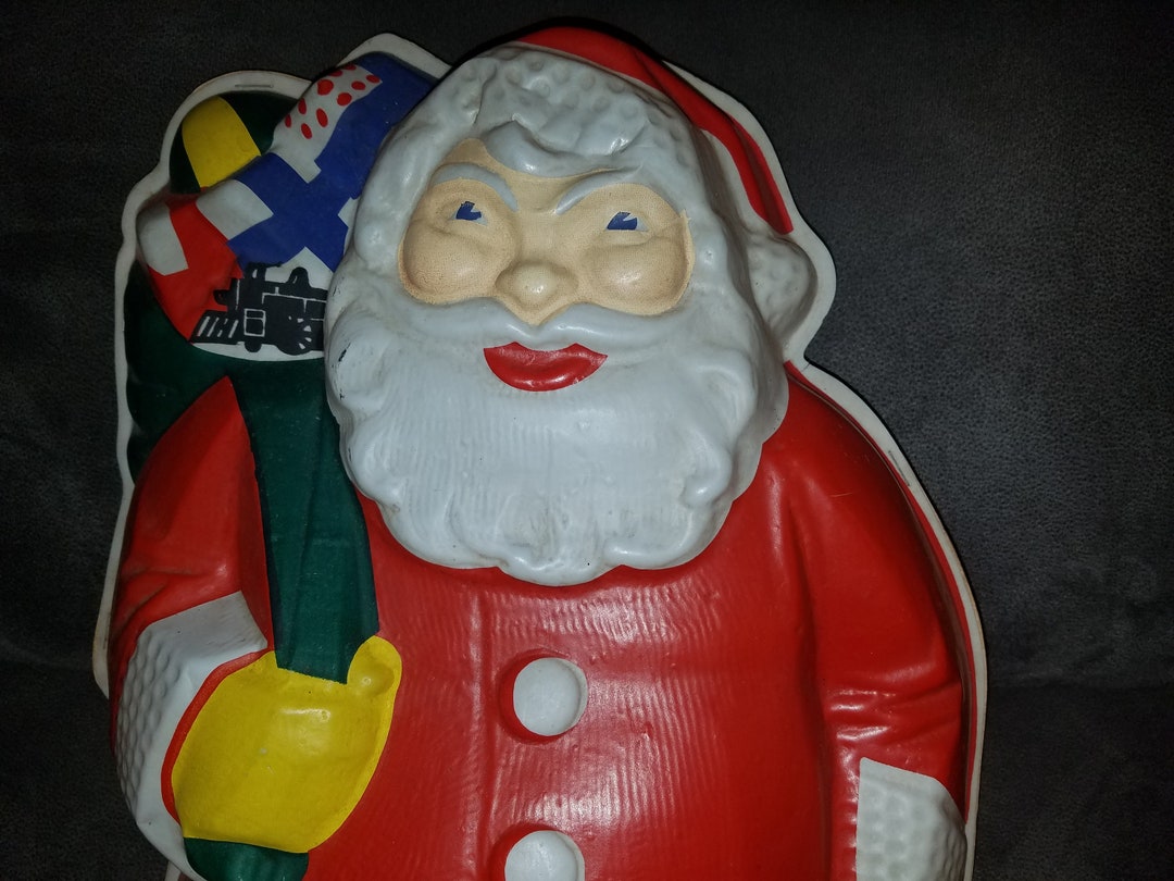 Vintage Plastic Santa Light Up - Etsy
