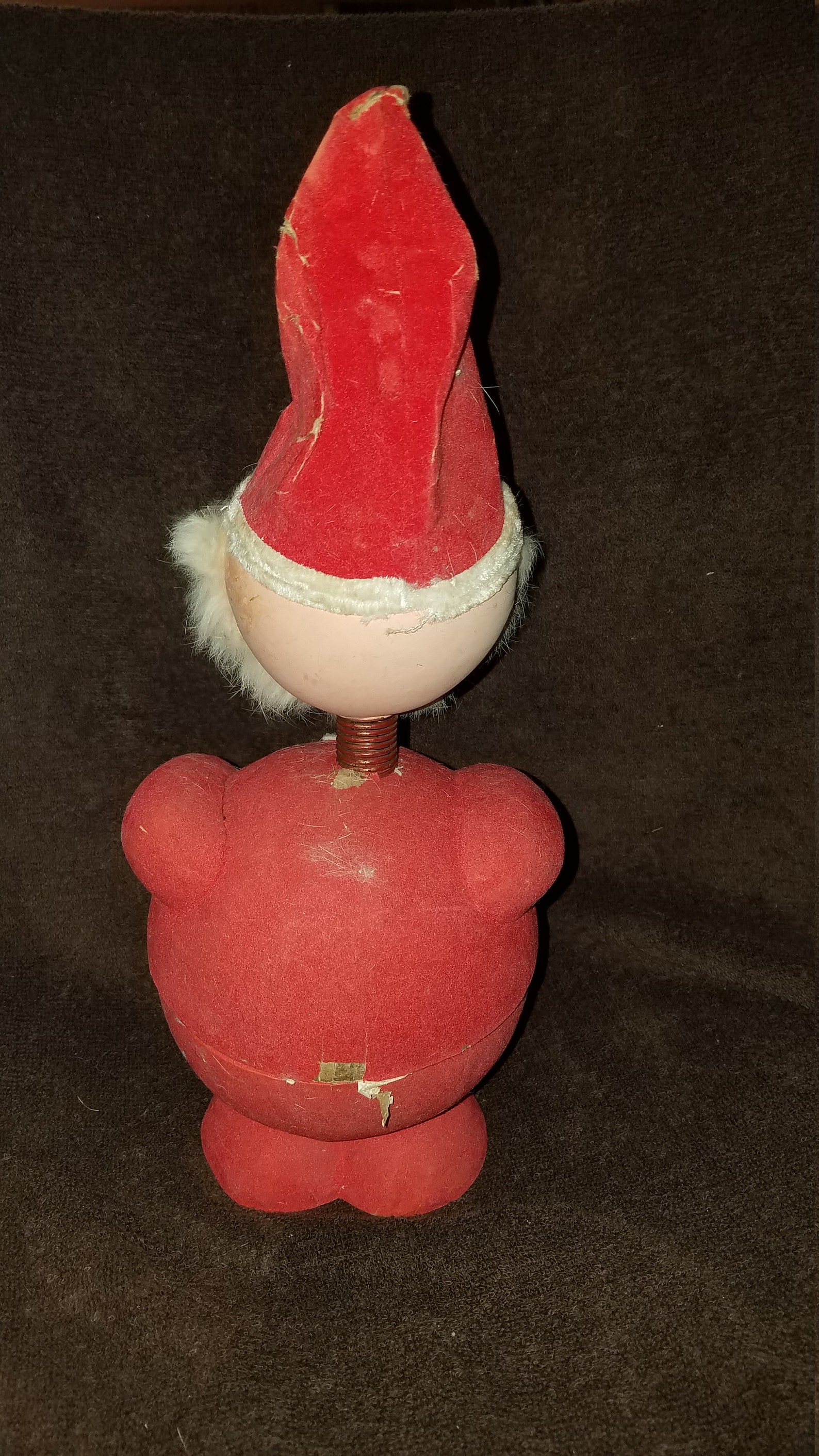 Vintage Flocked Santa Candy Container - Etsy