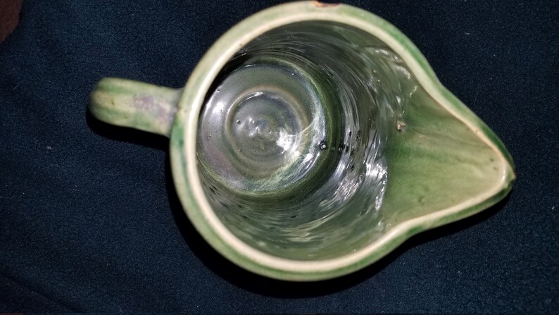 Vintage Green Pitcher - Etsy