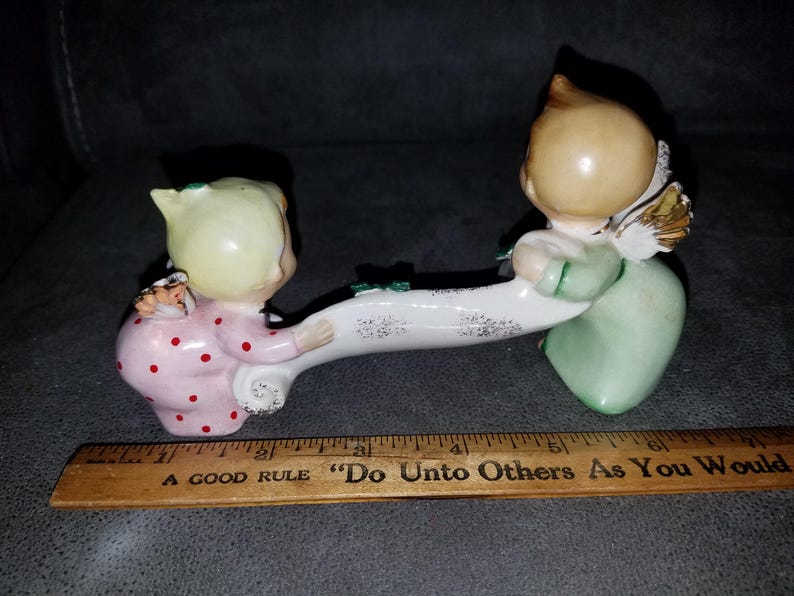 Vintage Lefton Boy & Girl NOEL Banner 703 - Etsy