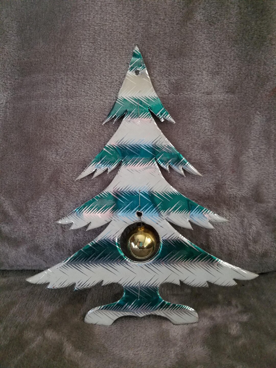 Vintage Green Tin Foil Tree - Etsy