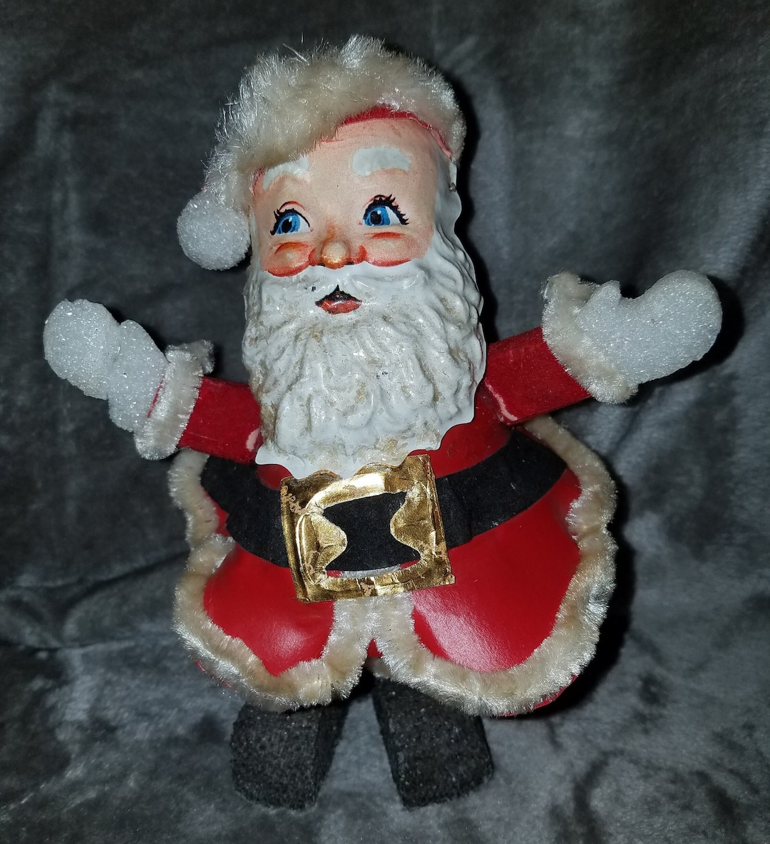 Vintage Unusual Plastic Santa - Etsy