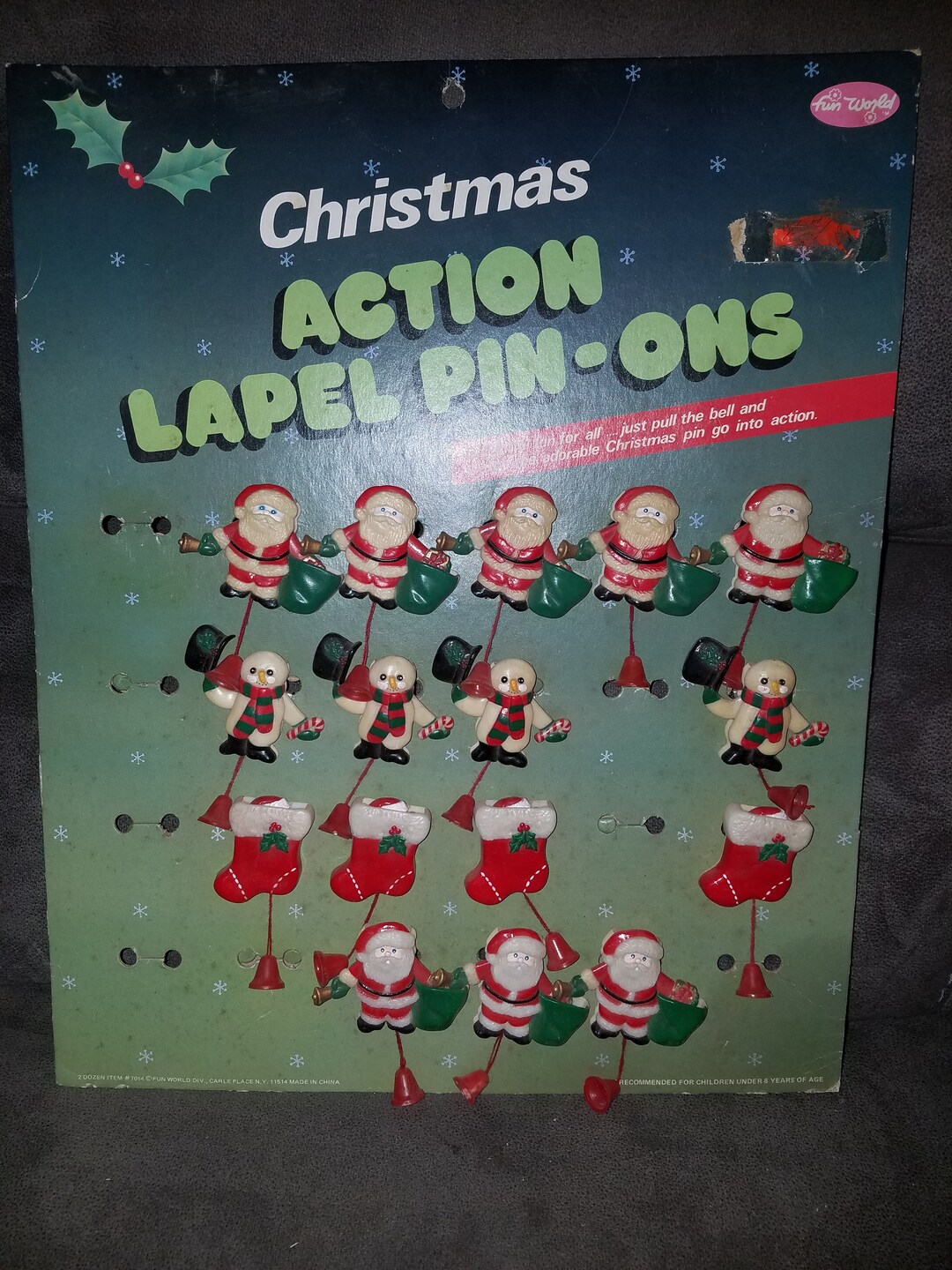 Vintage Display Christmas Action Label Pin-ons - Etsy