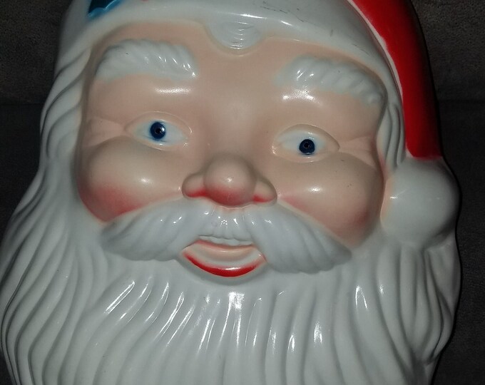 Vintage Plastic Santa Head Light Up - Etsy
