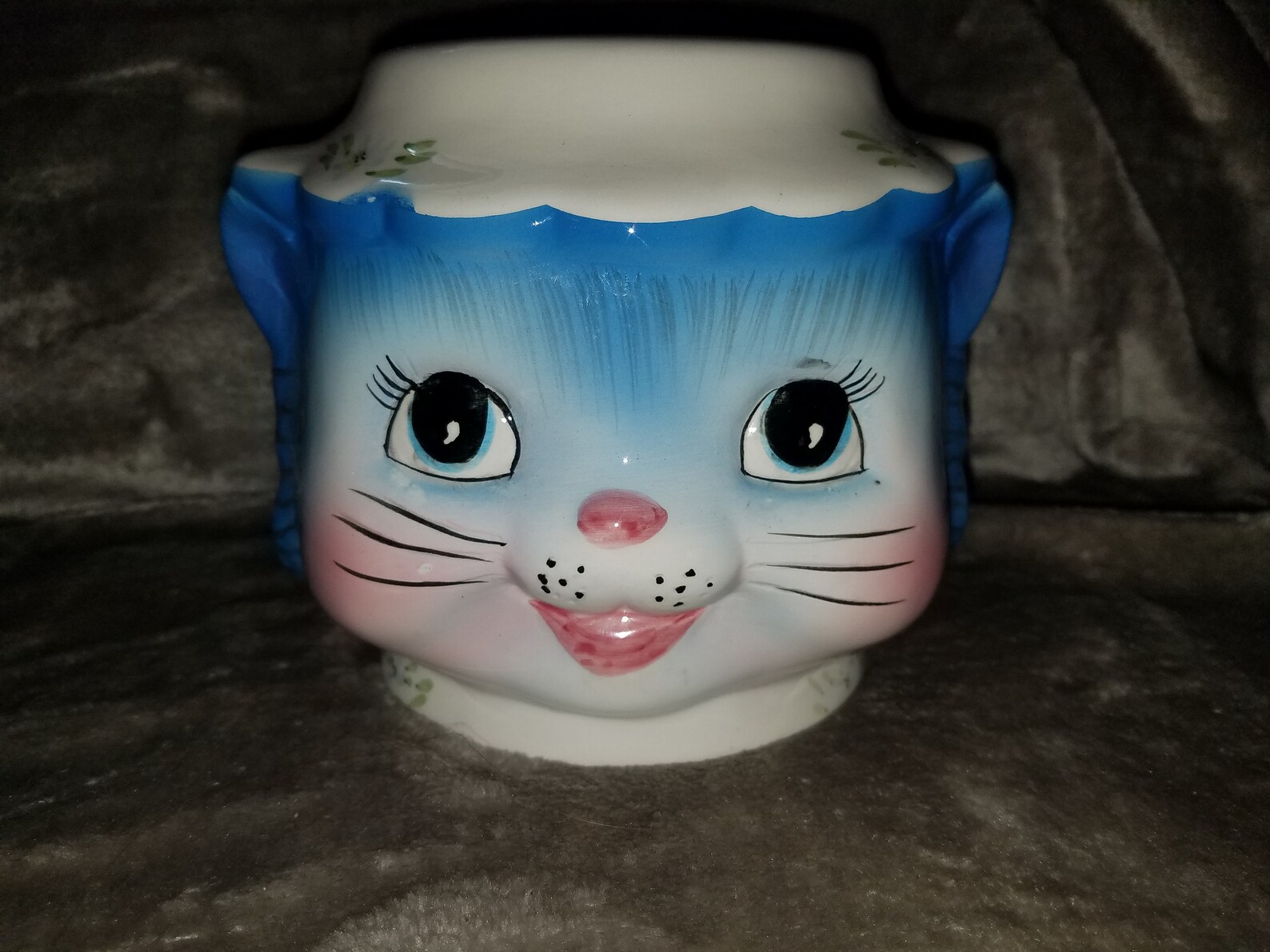 Vintage Lefton Miss Priss Blue Cat Kitty Bank 2003 RARE - Etsy