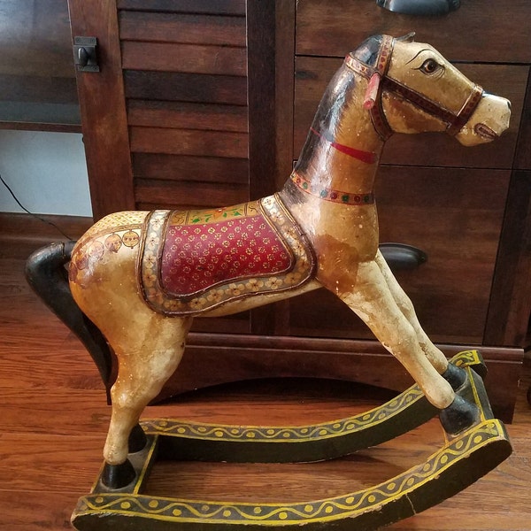 Painted Rocking Horse - Etsy