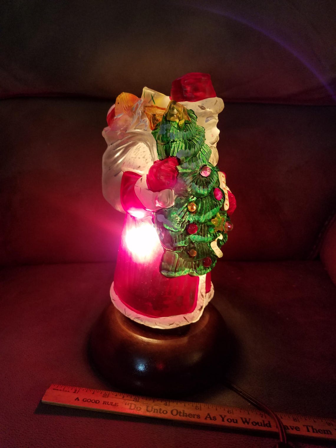 Santa Glass Light - Etsy