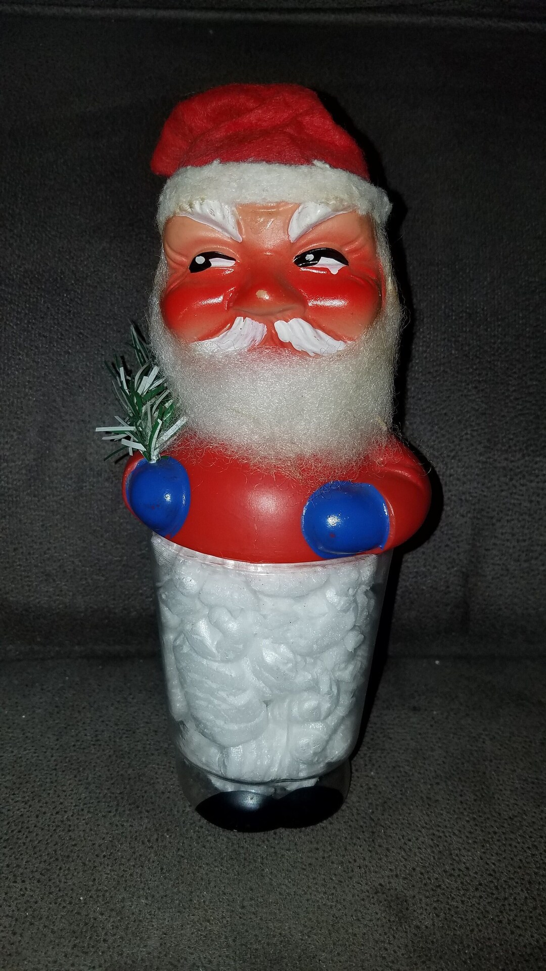 Vintage Plastic Santa Candy Container 2 Pc. - Etsy