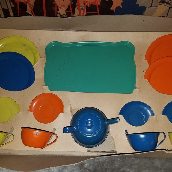 Tin Tea Set - Etsy