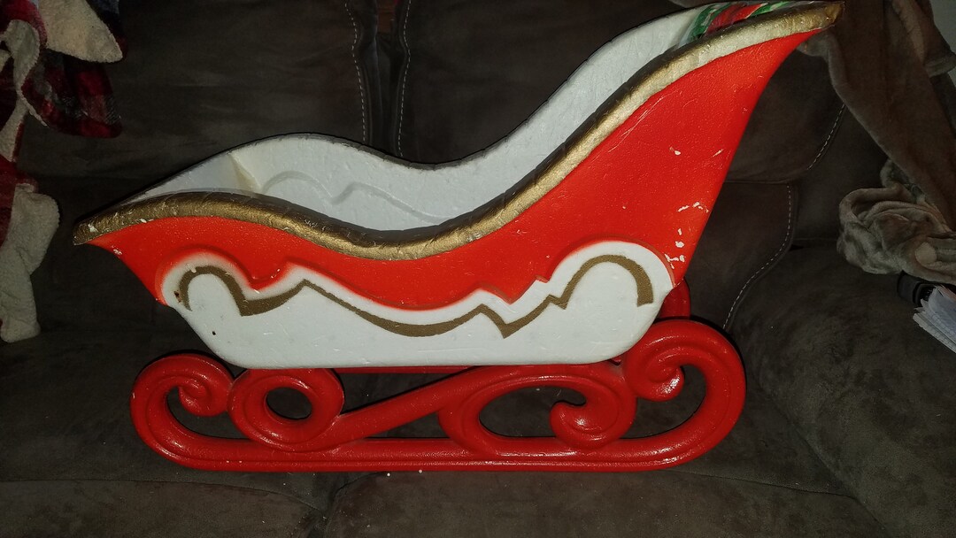 Vintage Poloron Vacucel Holiday Sleigh - Etsy