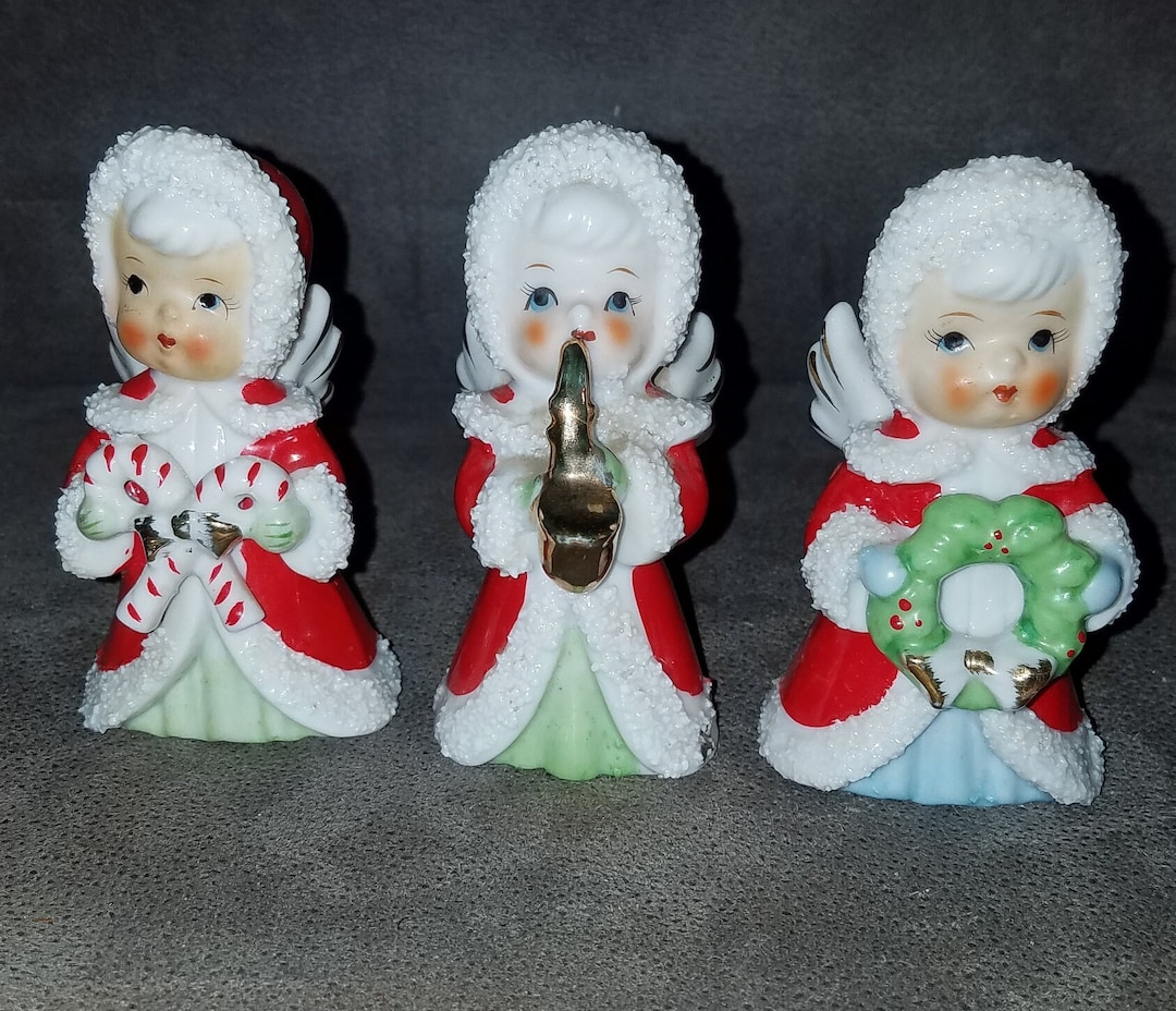 Vintage Enesco Set of 3 Christmas Angels - Etsy