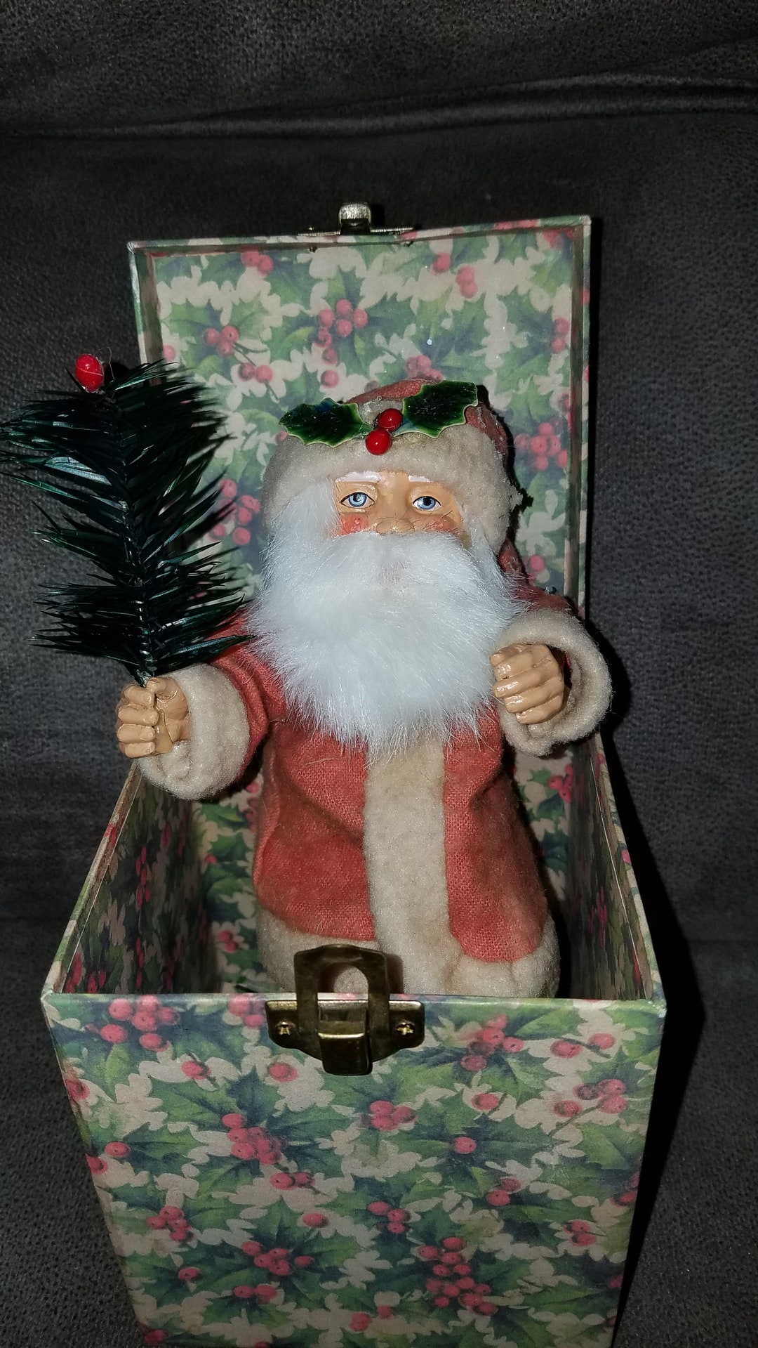 Victorian Pop up Santa in Box - Etsy