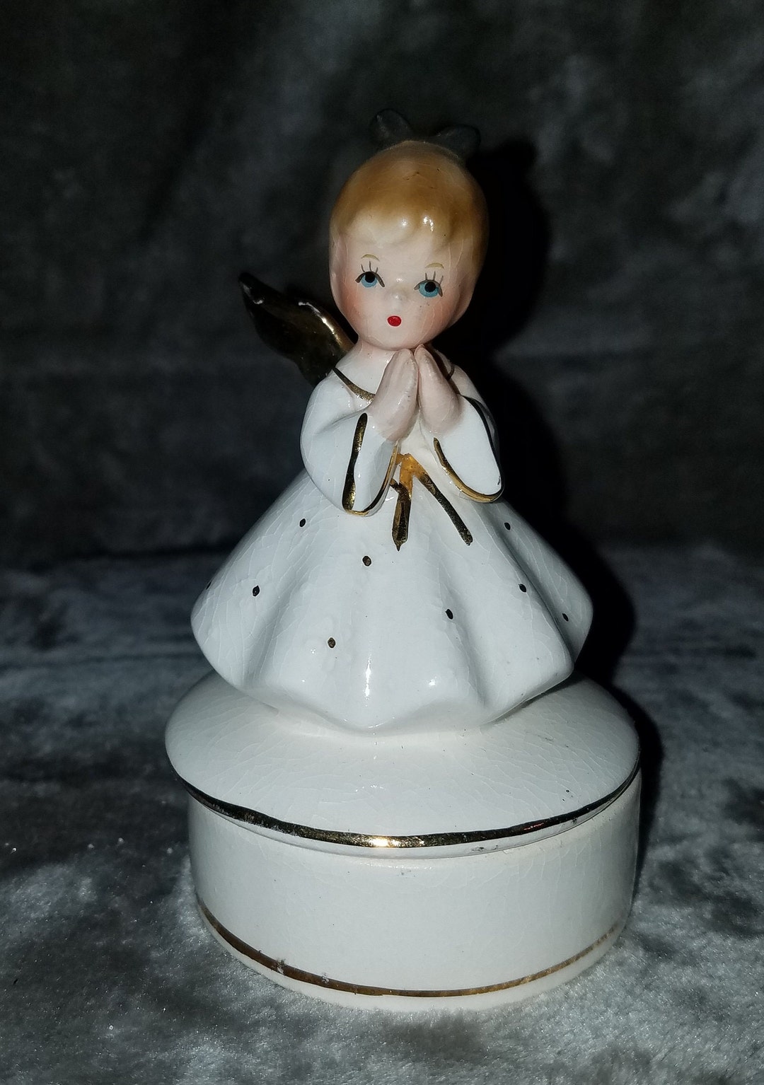 Vintage Napcoware Angel Trinket Box R6432 - Etsy