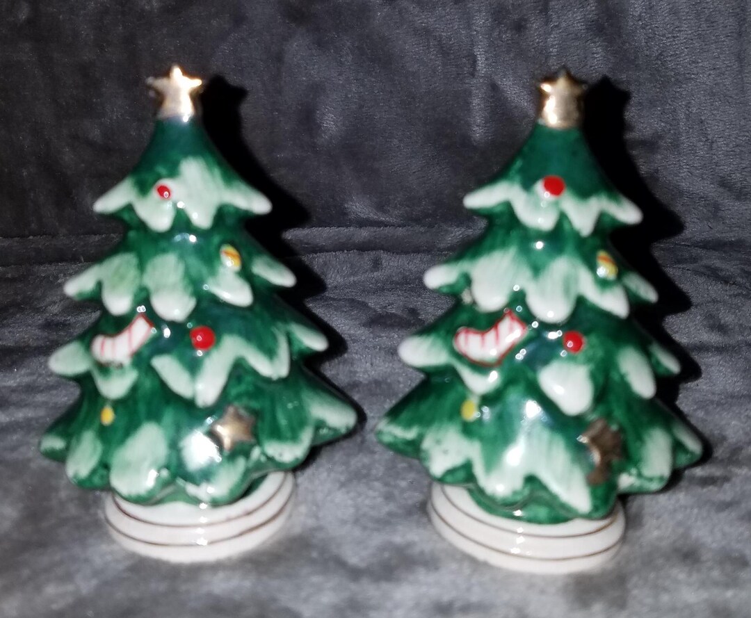 Vintage Lefton Tree Salt & Pepper Set - Etsy