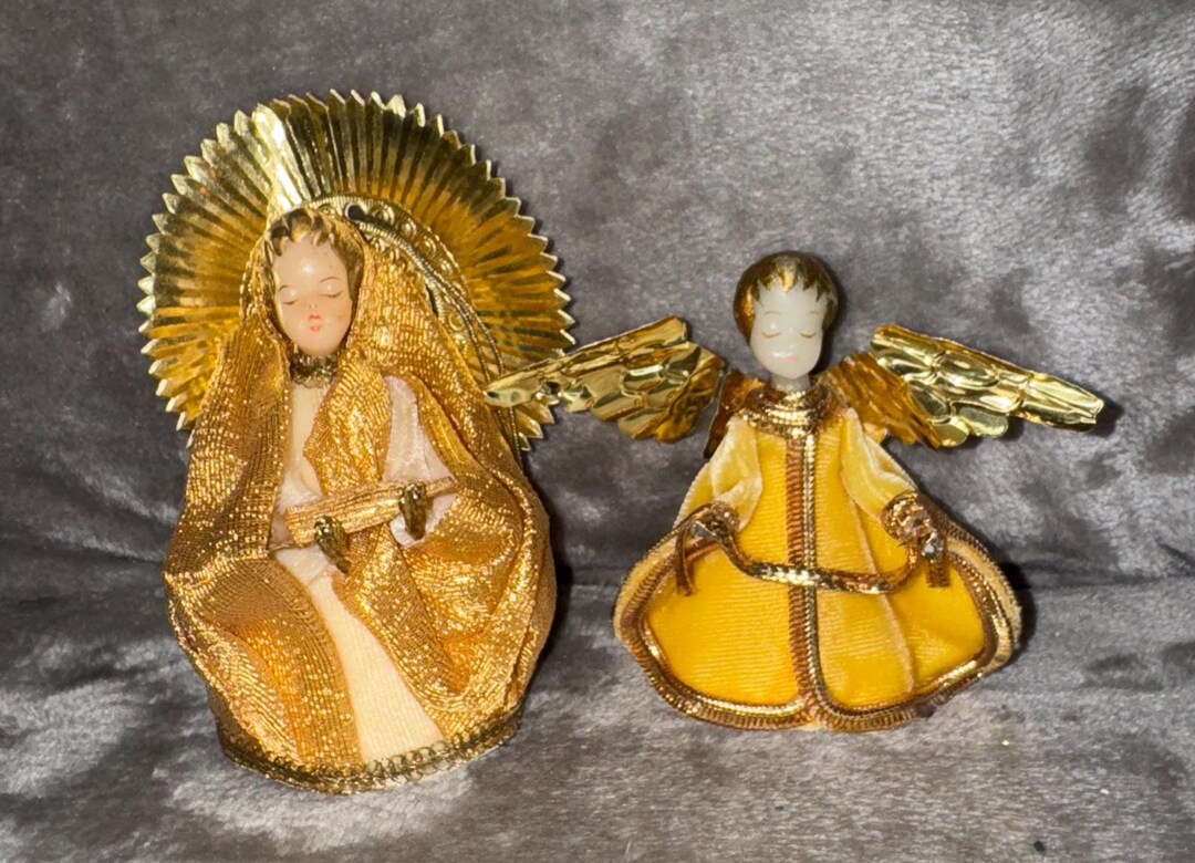 Vintage Set of 2 West Germany Wax Angels - Etsy