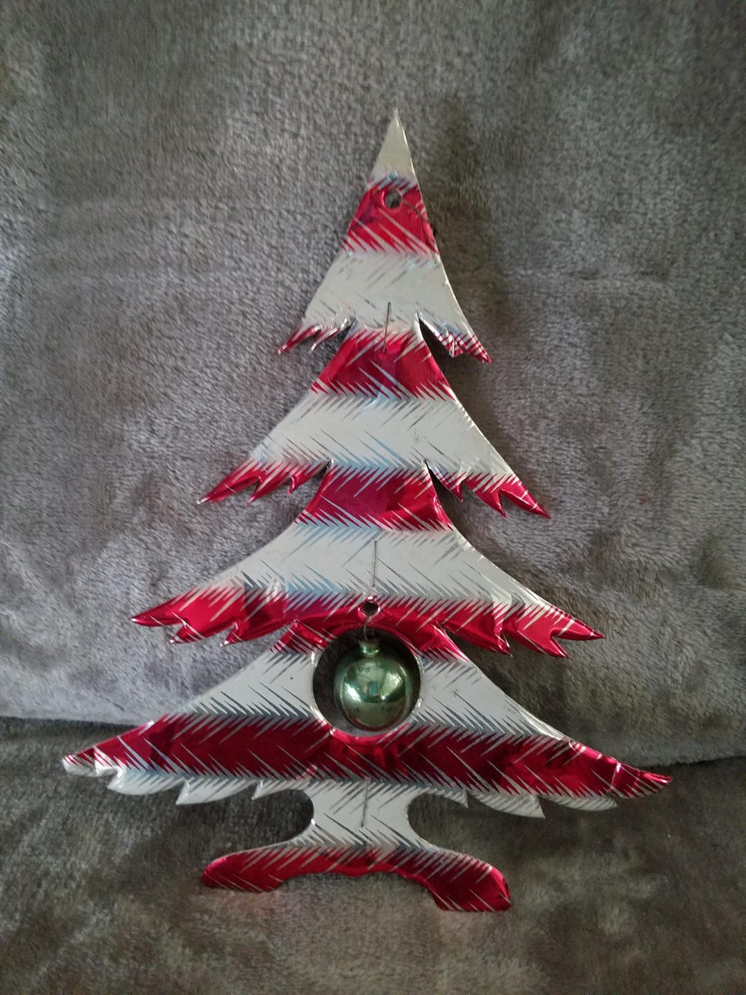 Vintage Red Tin Foil Tree - Etsy