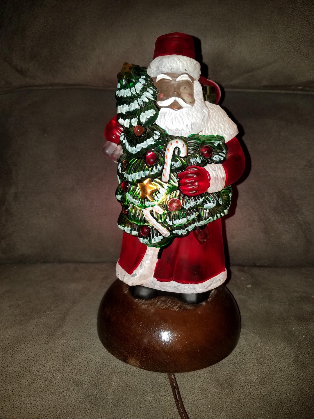 Santa Glass Light - Etsy