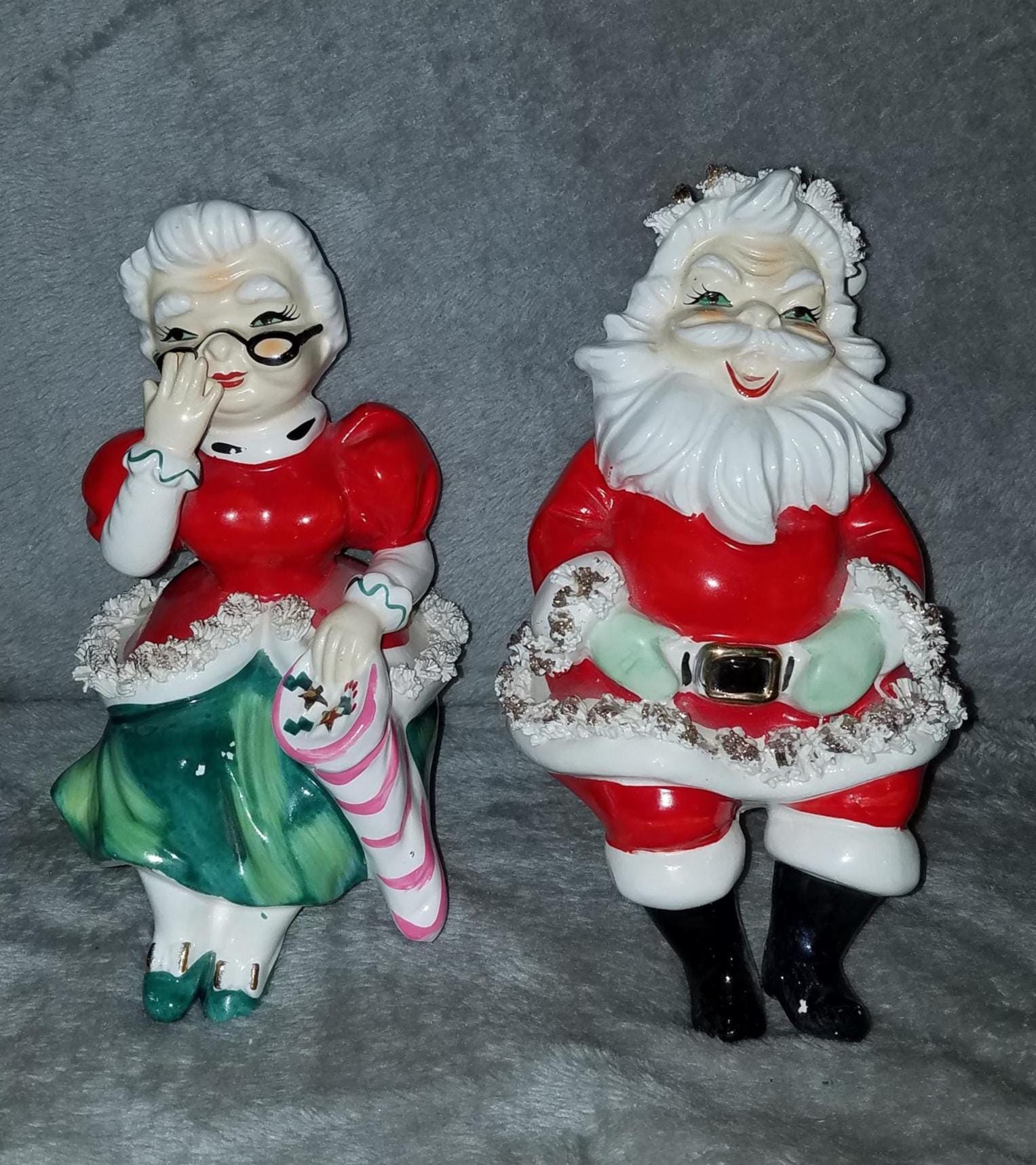 Vintage Geo Z Lefton Setting Mr. & Mrs. Santa Claus 018 - Etsy