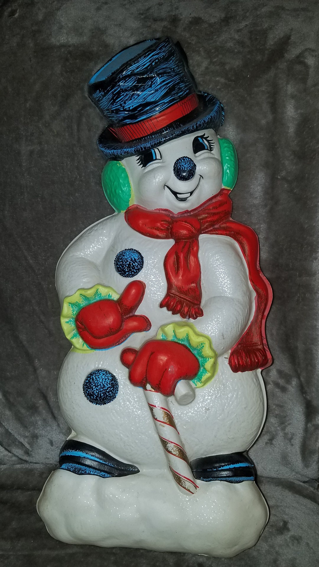 Vintage Plastic Snowman Wall Decoration an Exquisite Tough of Christmas ...