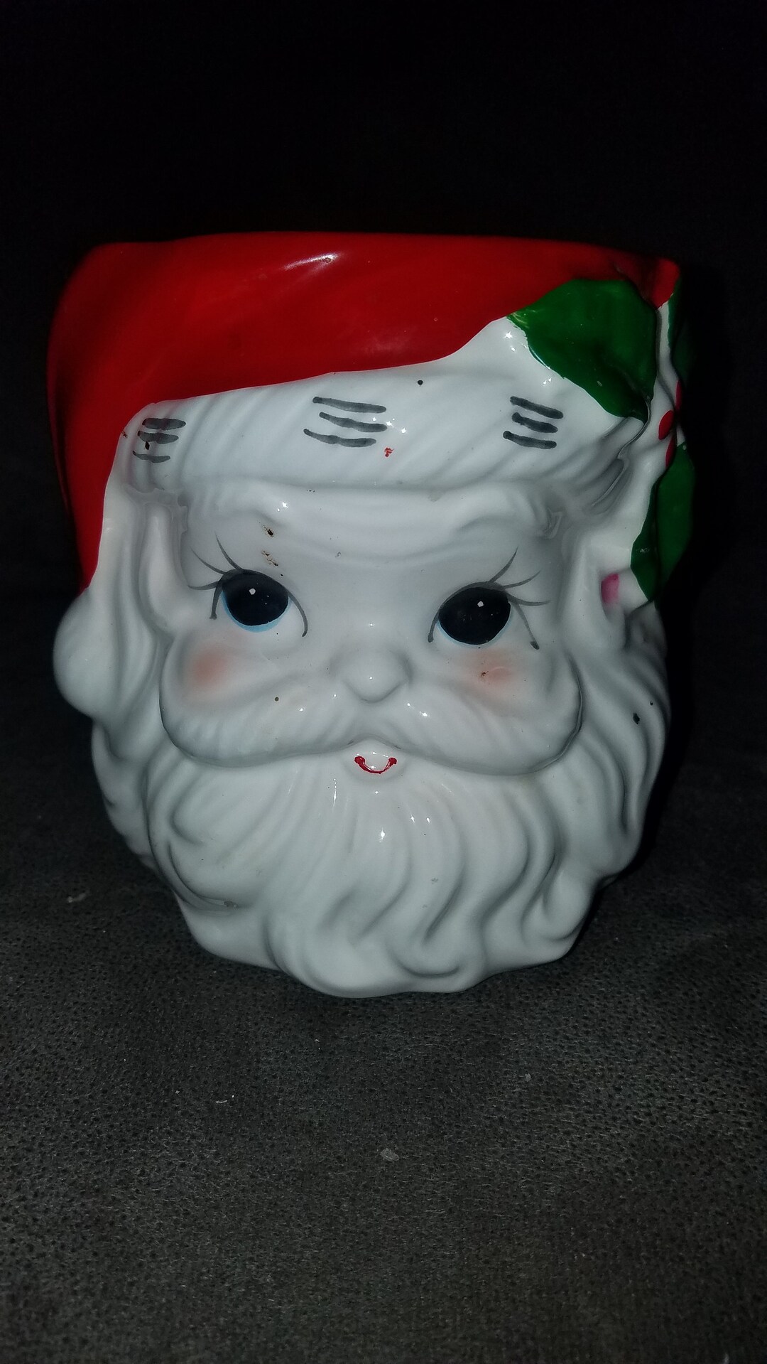Vintage Christmas Santa Head Planter - Etsy